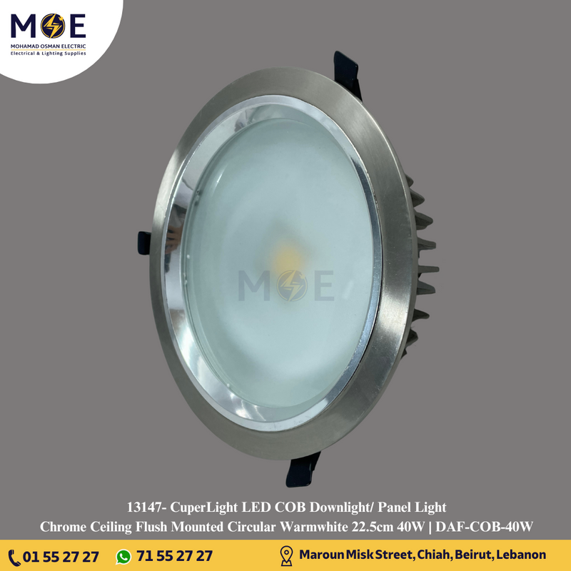 CuperLight LED COB Downlight/ Panel Light Chrome Ceiling Flush Mounted ...