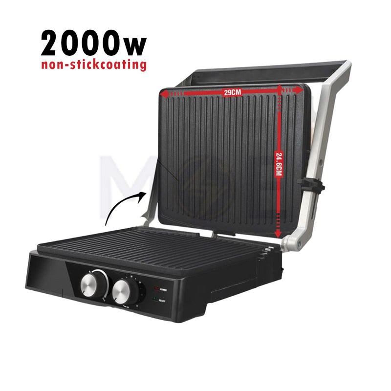 DSP KB1082 2000W Non-Stick Electric Grill with Temperature Control ...