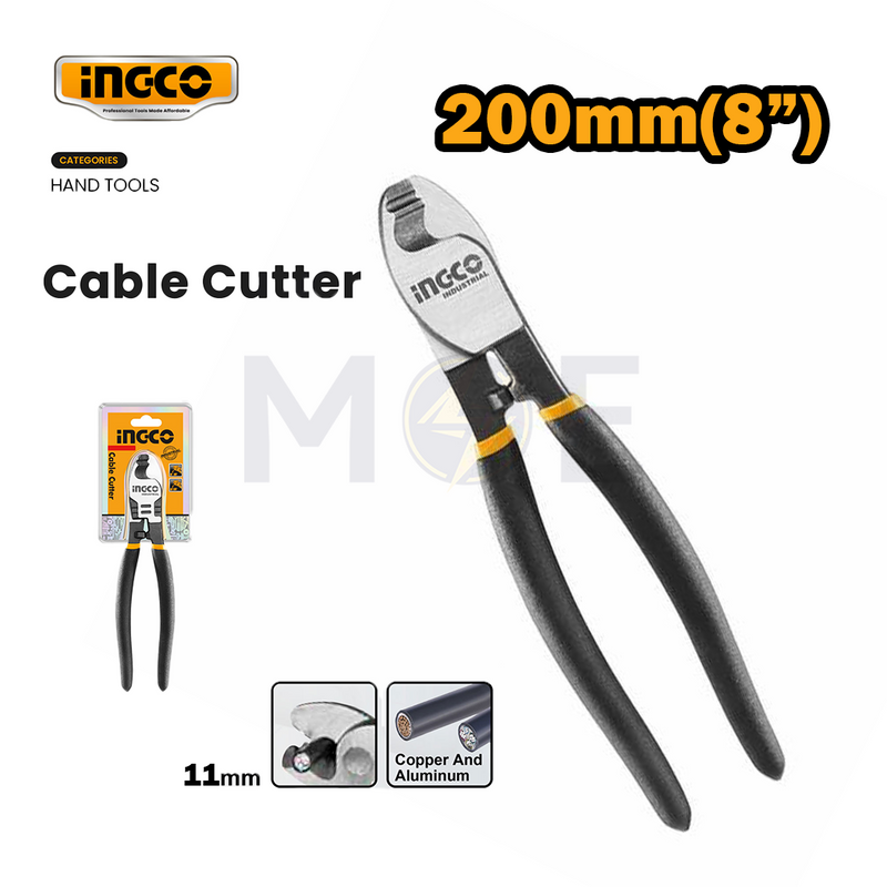INGCO Cable Cutter 8" Ø11mm Rubber Handle – MOElectric