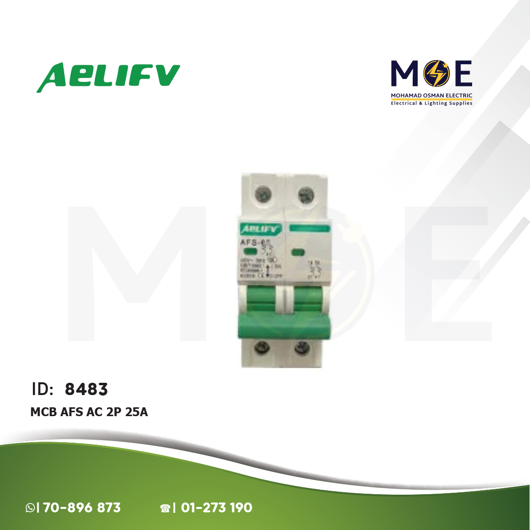 Aelifv Miniature Circuit Breaker | MCB AFS AC 2P 25A | AFS-63 AC – MO ...